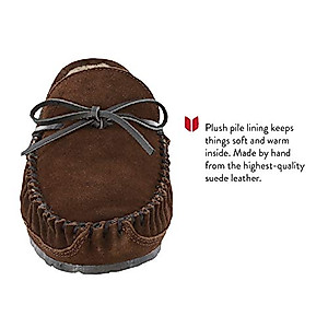Minnetonka Men's Casey Moccasin Slippers Chocolate 10.5 M