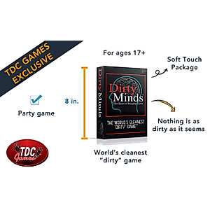 TDC Games Dirty Minds Card Game, Hilariously Twisted Party Card Game, Card Game for Bachelorette Parties, Party Games for Game Night, Naughty Clues with Clean Answers