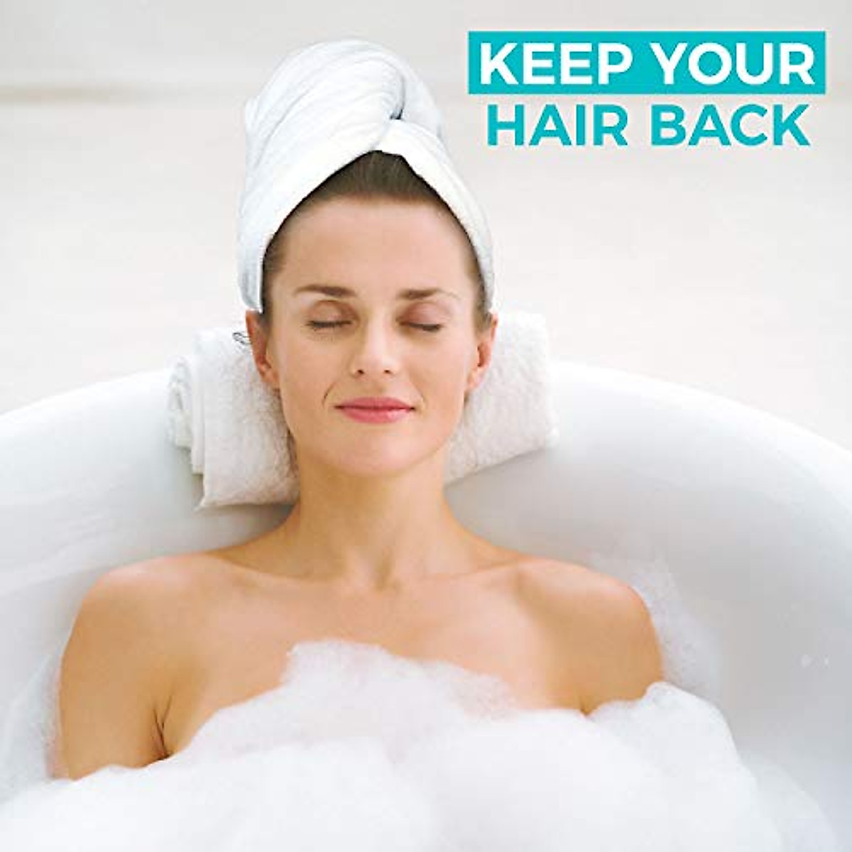 BONDI HOME SPA Microfiber Hair Towel - Extra Large Wet Hair Towel Wrap (42 x 22) - Anti-Frizz, Fast Hair Drying Towel - Perfect for Long, Thick or Curly Hair (Rectangle)