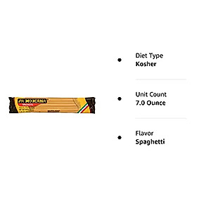 La Moderna Spaghetti Pasta, Noodles, Durum Wheat, Protein, Fiber, Vitamins, 7 Oz, Pack of 20