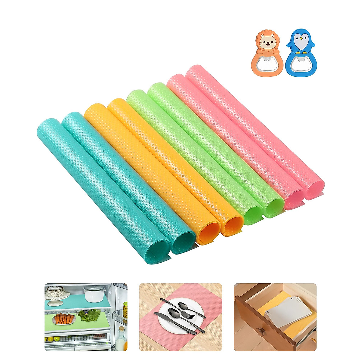 Fridge Liners Mrs Hinch,HOMGEN Popular 16Pcs Refrigerator Mats Fashion Refrigerator pad Fridge Mats Liners Waterproof Fridge Pads Mat for Fridge, Drawer, Book Shelves ect (4 Colours,45x29cm)