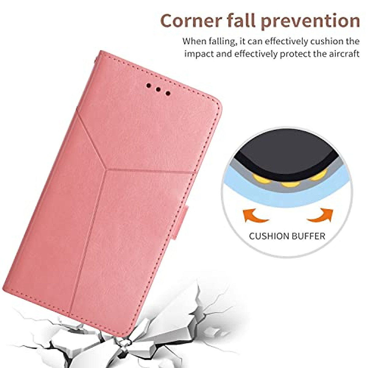 Fansipro Wallet Folio Case for Oppo RENO2 Z, Premium PU Leather Slim Fit Cover for RENO2 Z, 2 Card Slots, 1 Transparent Photo Frame Slot, Anti-Oil, Pink [1 Piece]