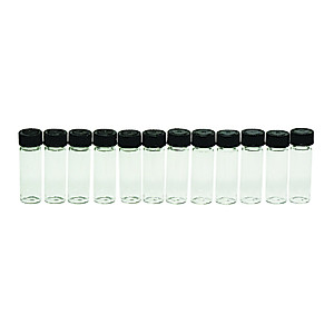 SE 1-3/4" x 9/16" Leak-Proof Glass Vial Set (12 PC.) - GB3-12