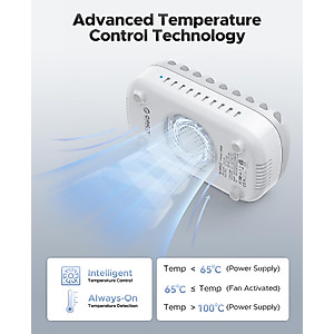 ORICO Multi USB Charging Station, 120W Charging Docking Organizer for Multiple Devices with Cables, 10-Ports Charging Station Compatible with iPad, iPhone, Tablet, Kindle and Cell Phones