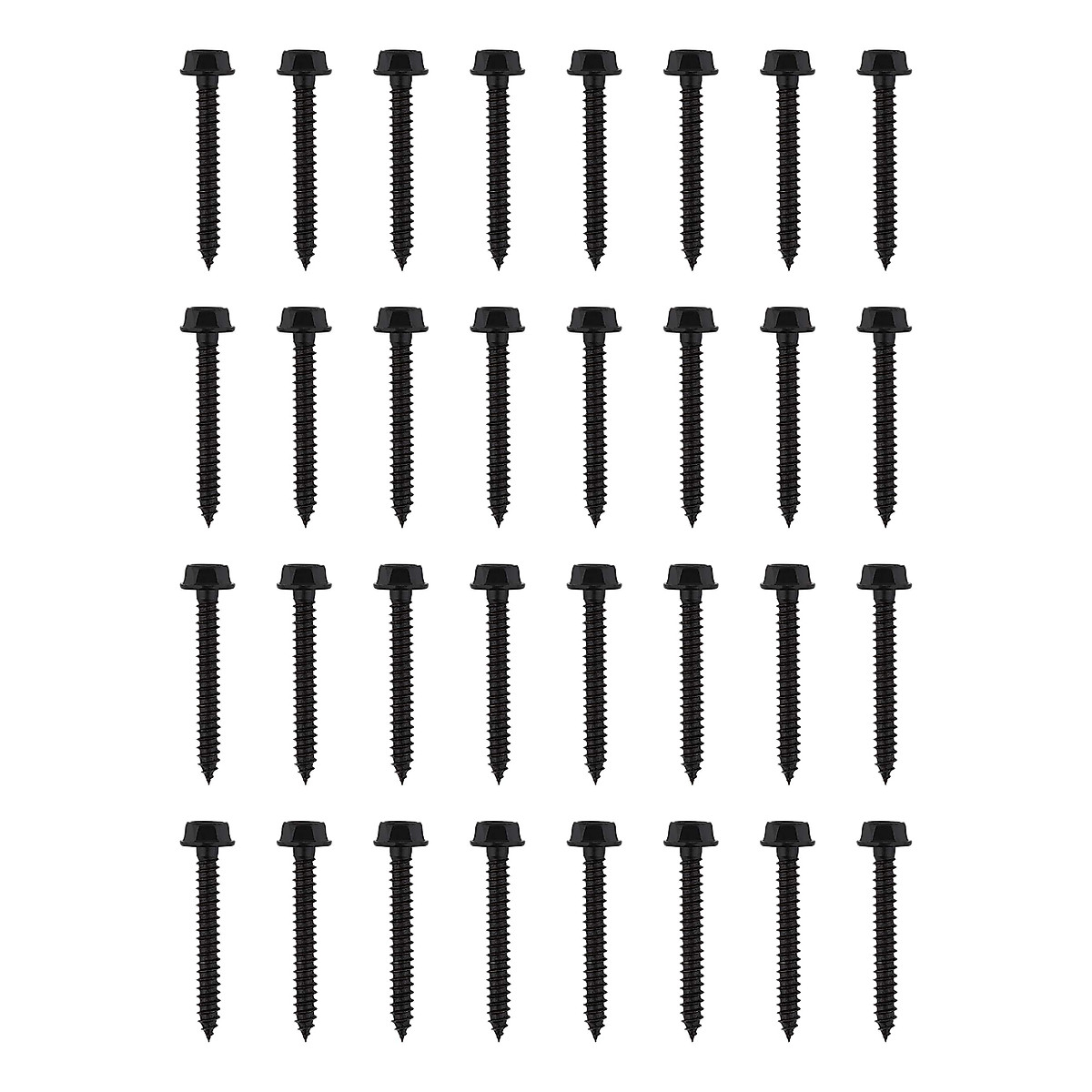 National Hardware N800-122 Hex Head Screw Used to Install National Hardware's Outdoor Reinforcement Hardware Collections on Pergolas, Gazebos, Garden, Arches, Raised Garden Beds, 10 x 1 1/2", Black