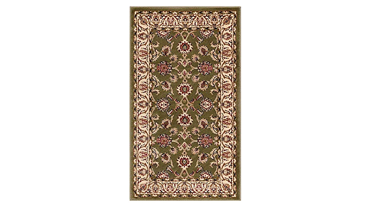Noble Sarouk Green Persian Floral Area Rug 2x4 | Easy Clean