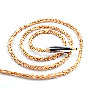 erjigo KZ Gold Silver Mixed Braiding Upgrade Cable 2 pin 0.75mm Replacement Earbuds Audio Cable Compatile with (C Pin (KZ-ZSN/ZSN PRO/ZS10 PRO))