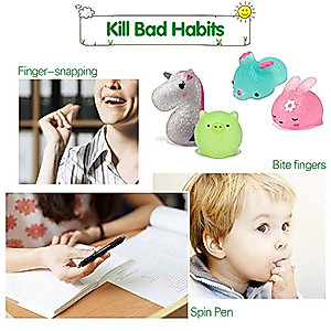 ORWINE Squishies 28pcs Mochi Squishys Toys 2nd Generation Party Favors for Kids Birthday Gift for Girl Boy Glitter Mini Squishy Mochi Animal Squishies Stress Relief Toy Xmas Gift for Kid Adult, Random