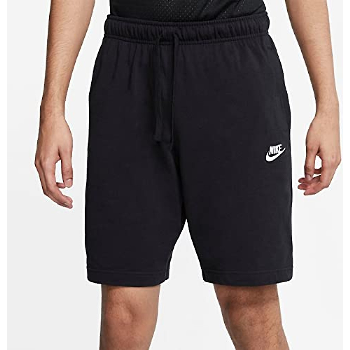 Nike Men's Sportswear Club Short Jersey, Black/White, Medium