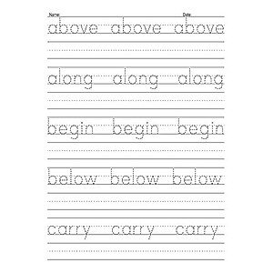 Handwriting Practice Book for Kids Ages 6-10 : Printing workbook for Grades 1, 2 & 3, Learn to Trace Alphabet Letters and Numbers 1-100, Sight Words, ... and Math Drills for Grades 1, 2, 3 & 4)