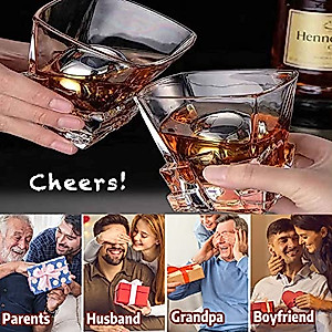 BEZTN Whiskey Stones Metal Ice Cube, Reusable Stainless Steel Silver Balls 2.2", Gifts for Men Dad Husband Boyfriend, Cool Retirement Gifts with Box Packages