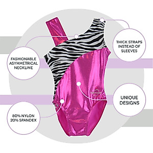 Obersee - O3GL033CM - Girl's Girls Gymnastics Leotard - Pink Zebra | Child (6-8 Years)