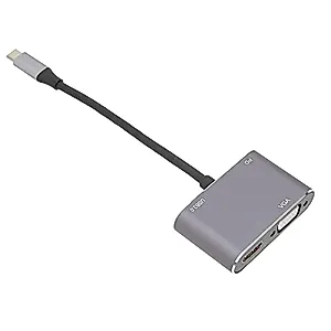 USB Hub, 4 in 1 Adapter High Definition 5 Gbps Metal Easy to Use for Laptops for Phones for Keyboard for Mouse