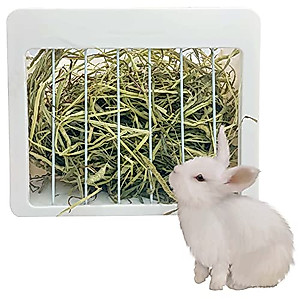 kathson Rabbit Hay Feeder Bunny Food Dispenser Alfalfa Grass Manger Holder Less Wasted for Guinea Pig Chinchilla Ferret