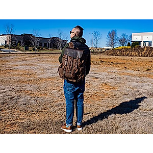 olpr. Canvas and leather backpack (Brown)