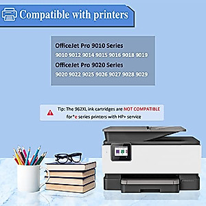 SHUOLEI Remanufactured 962XL Ink Cartridges Compatible with HP 962 XL 962XL Ink Cartridges Combo Pack Work with HP OfficeJet Pro 9015 9025 9010 9018 9012 9020 9022 9026 9027 Printers (4 Pack)