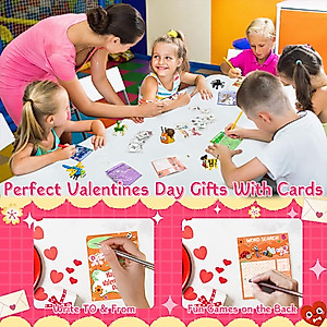 Valentines Day Cards for Kids Classroom, 24 Packs Animals and Insects Building Blocks with Valentines Day Cards for Kids Valentines Gifts Exchange, Valentine Party Favor, Classroom Exchange Prize