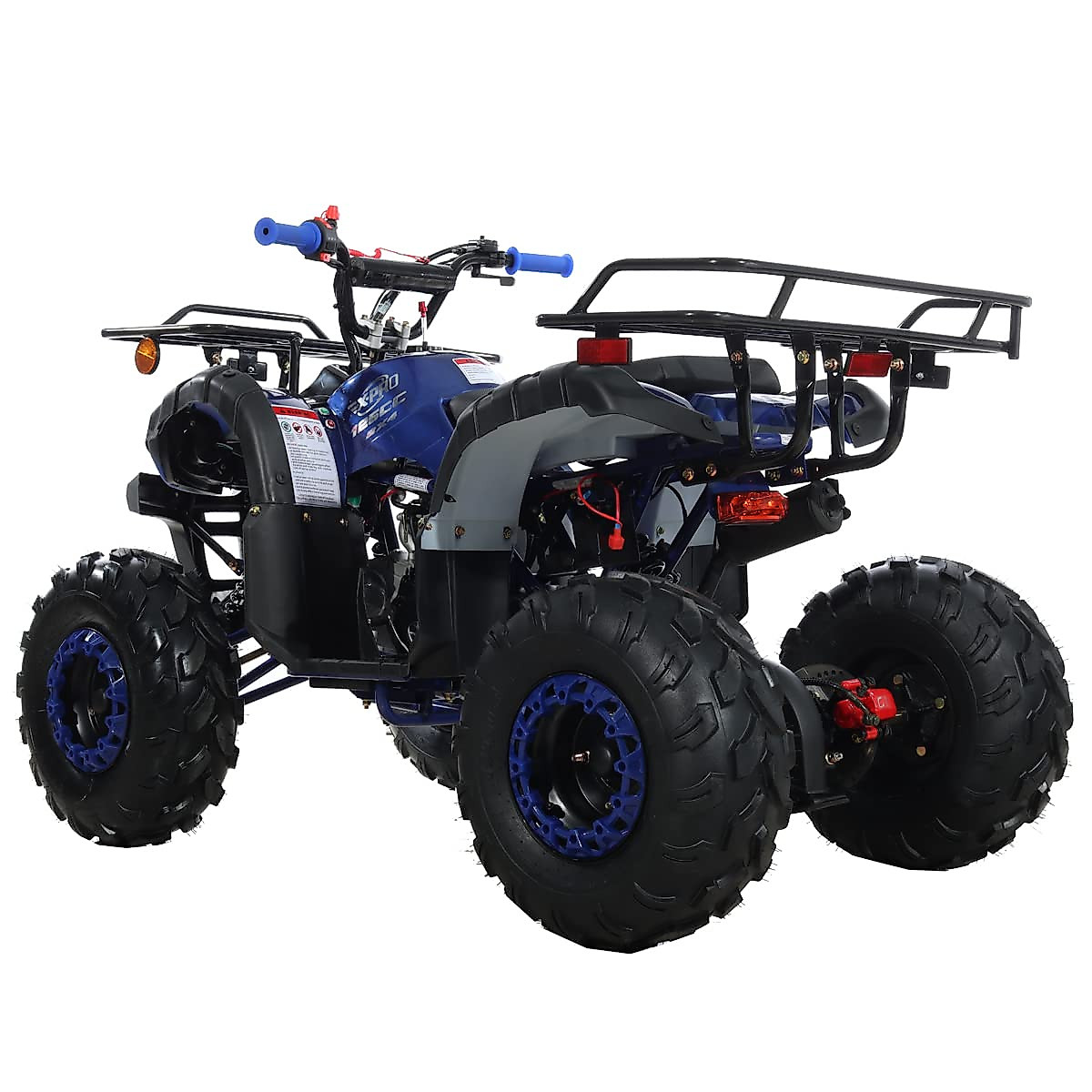 X-PRO 125cc ATV 4 Wheels Quad 125 ATV Quads with LED Lights, Big 19"/18" Tires!(Blue, Factory Package)