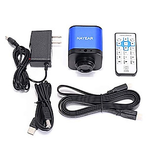 HAYEAR 4K UHD HDMI Industrial Microscope Camera Digital USB C-Mount 1080P@120fps High Speed for Precision Soldering PCB Repair Inspection