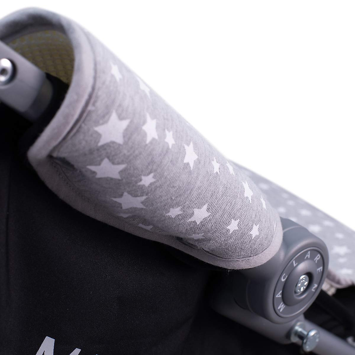 JYOKO Kids Mat Cotton Compatible with Maclaren Quest (New Version: Padded) (White Star)