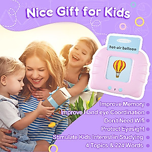 Yehtta Flash Cards for Toddlers 2 3 4 5 Year Old Boys and Girls, 224 Sight Words Talking Flash Cards, Sensory Toys for Autistic Children, Speech Therapy Toys for Kids Christmas Birthday Gifts