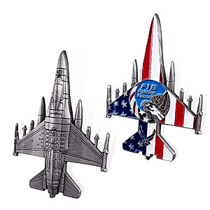 Air Force Challenge Coin-Colorized F16 Fighter Falcon Military Challenge Coins Airman Gift