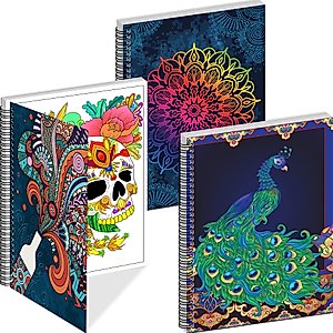 Kalysky Adult Coloring Books Set:3 Coloring Books for Adults Animal Flowers & Other Themes Designs.Coloring Books for Adults to Relax and Relieve Anxiety