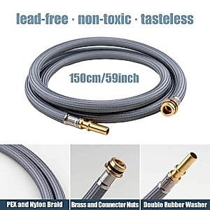 Kitchen Faucet Hose for Hansgrohe Replacement Parts 95507000, Pull out and Down Hose for Kitchen Faucet Sink Hose Attachment 95506000 for faucet Sprayer, 59inch