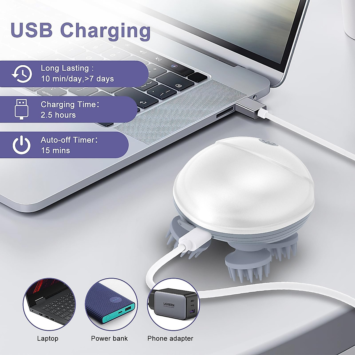 JXTZ Handheld Pet Massager for Dogs and Cats, Portable Electric Cat and Dog Massage Tool with 4 Massage Heads, 3 Speeds, Electric Pet Massager Head and Back Scratcher for Tight Muscles and Stiffness