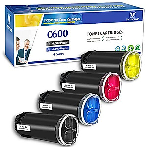 Remanufactured Toner Cartridge C600 C605 VICTORSTAR Standard Capacity 6000 Pages Yield Each Color for Xerox VersaLink C600 C605 Laser Printers (4 Colors)