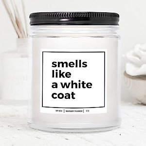 YouNique Designs Future Doctor Gifts Candle 9 oz - White Coat Ceremony Gifts, Medical Student Gifts, Med Student Gift & Medical School Graduation Gifts for Medical Students (Mahogany Teakwood)