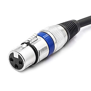 Disino XLR to 3.5mm (1/8 inch) Stereo Microphone Cable for Camcorders, DSLR Cameras, Computer Recording Device and More - 15ft