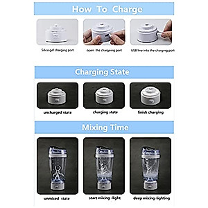 “N/A" Protein Powder Automatic Blender Powder Electric Shaker Cup USB Recharging Mixer 16OZ Purple USB Charging Model - Colorful Lights