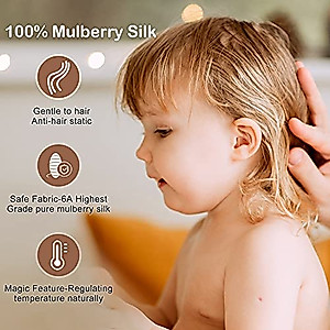 ATreebag Toddler Kids Pillowcase 100% Mulberry Silk, Hypoallergenic Soft Smooth Baby Pillow Cover fits 13x18 12x16, Skin and Hair Benefits for Boys and Girls with Gift Box (Light Plum,1pc,13"x18")