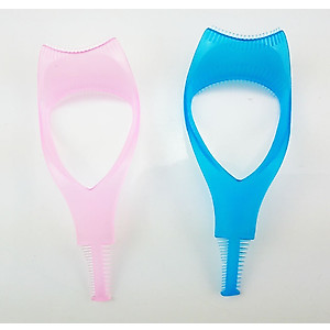 yueton 2pcs 3 in 1 Makeup Eyelash Tool Upper Lower Lash Mascara Applicator Guide Eyelash Comb Cosmetic Tool