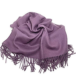 Alpaca Home - 100% Baby Alpaca Wool Solid Throw Blanket, All Natural, Hypoallergenic & Allergen Free for Home Décor or Travel 51 X 71 inches (Purple Haze)