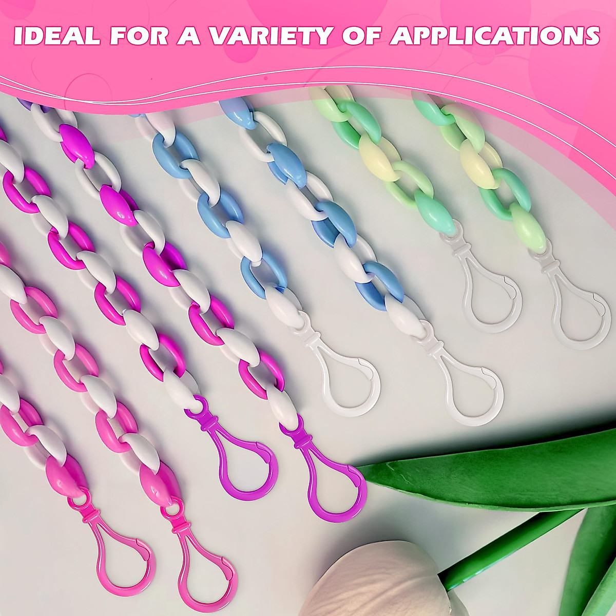 100 Pcs Plastic Keychain Clip - Plastic Lobster Claw Clasps Backpack Keychain Rings Plastic Keychain Clips for Crafts - Key Chain Hooks for Crafts Lanyard Clips and Hooks Plastic Keychains for Crafts