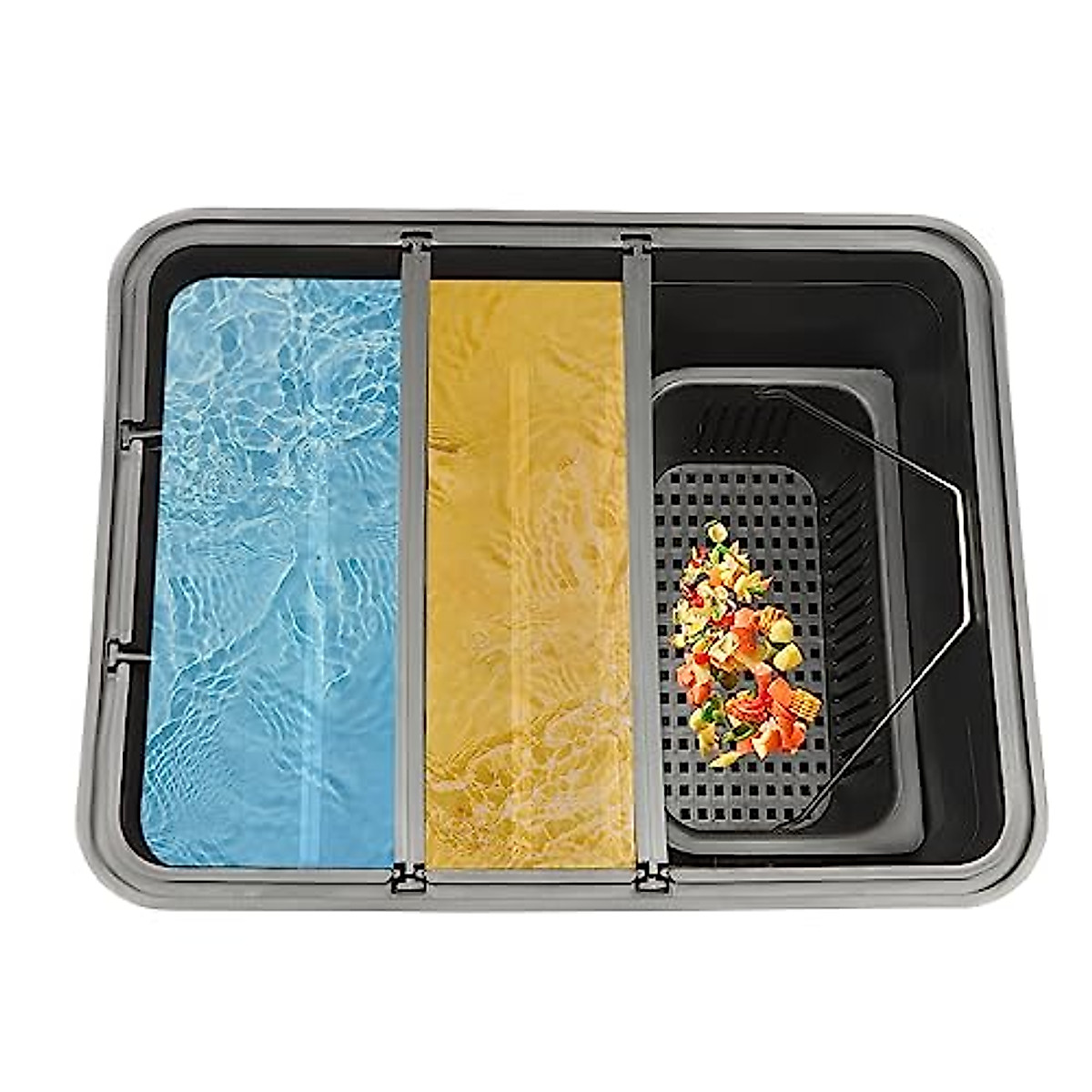 35L Upper Inlet Commercial Grease Trap, 7-stage filtration 264.12Gal/h Grease Trap, Waste Water Oil-water Separator for Restaurant,Cafe,Canteen,Kitchen Under Sink