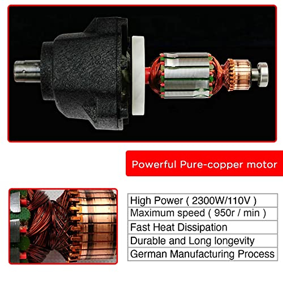 Goyappin 2300W Cement Mixer, Handheld Concrete Mixer for Drill,with 6 Adjustable Speed, Portable Electric Cement Mixer for Mixing Mud,Mortar, Plaster,Cement, Paint, Fodder