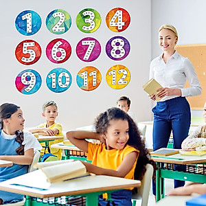 D-FantiX 12 Pcs Math Multiple Posters from 1 to 12, Double Sided Times Table Chart Multiplication Chart Skip Counting Numbers Math Poster for Classroom Homeschool