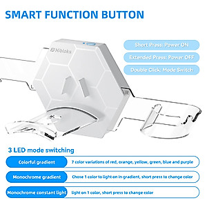 RCstyle Hibloks VR Wall Mount Charging Dock for Meta/Oculus Quest 2, RGB LED VR Stand for Meta/Oculus Quest 2 Accessories,Magnetic Charging Station for Quest 2 Headset and Controller