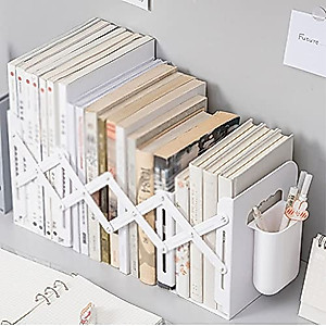 Bookends Small Desktop Bookends Bookshelf Freely Extended Bookend Student Desktop Anti- Moving Book Ends Bookcase Office File Storage Rack Book Ends for Shelves Desk Organiser