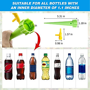 Self Watering Spikes, Slow Release Control Valve Switch Automatic Irrigation Watering Drip System, Adjustable Water Volume Drip System for Vacation and Outdoor Plant Watering-12Pack（6 green&6 blue）