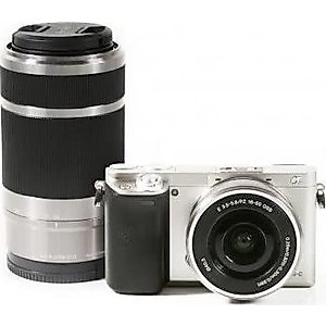 Camera ILCE-6000 A6000 A6000Y 24.3MP Digital Camera Body + 16-50mm + 55-210mm Lens Silver Digital Camera