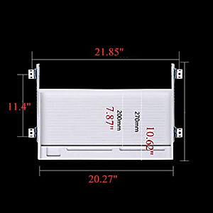 Under Desk Keyboard Tray Rack Drawers Slide Platforms or Home Office (White)
