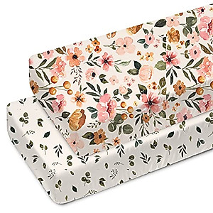 Crib Sheets Set - Premium Soft Cotton Fitted Baby Crib Sheet- 2 Pack- Crib Bed Mattress & Toddler Bed Sheet by Max&So