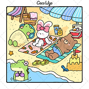 Cozy Friends: Coloring Book for Adults and Teens Featuring Super Cute Animal Characters with Easy and Simple Designs for Relaxation