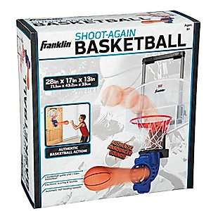 Franklin Sports Over The Door Basketball Hoop With Ball Return - Game Room Ready - Shatter Resistant - 2 Mini Basketballs - Accessories Included