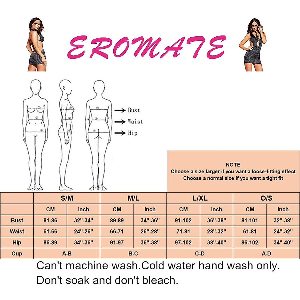 EROMATE Black Lace Garter Belt for Women Halter Women Lingerie Fishnet Stocking