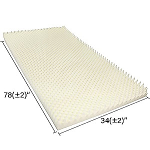 Vaunn Medical Egg Crate Mattress Topper, Ventilated, Convoluted Foam for Pressure Sores and Pain Relief, Medical Grade Urethane for Therapeutic Support and Recovery, Hospital Bed Twin (79" x 35")